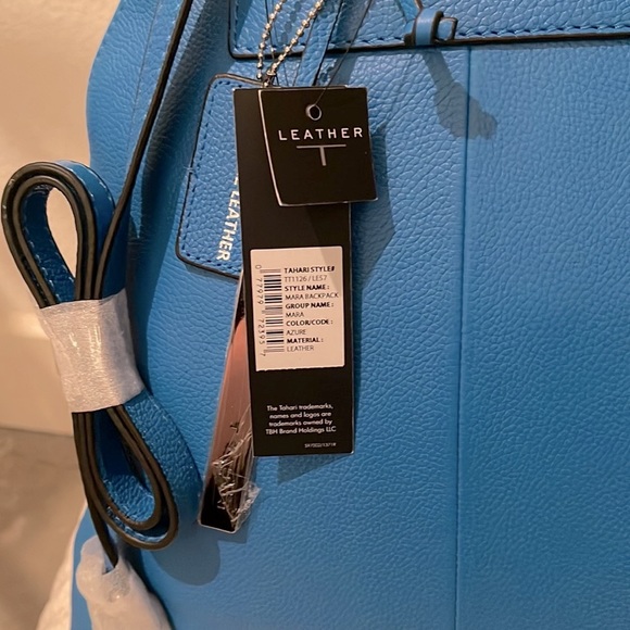 Tahari | Bags | Tahari Mara Backpack In Azura Leather | Poshmark